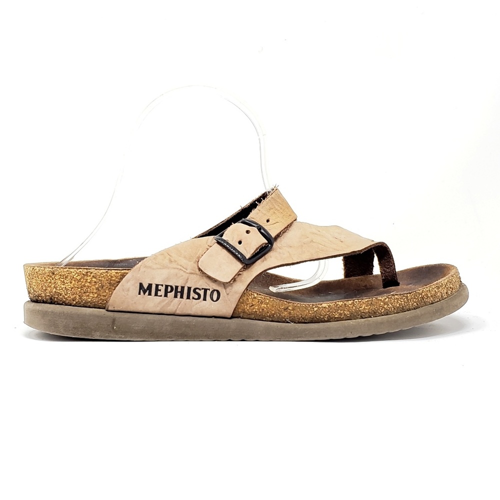 Mephisto Leather Thong Sandals - Gem